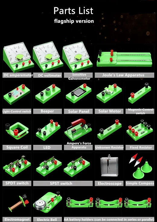 Lab Electricity Kit Junior High School Electromagnetics Physics Circuit ...