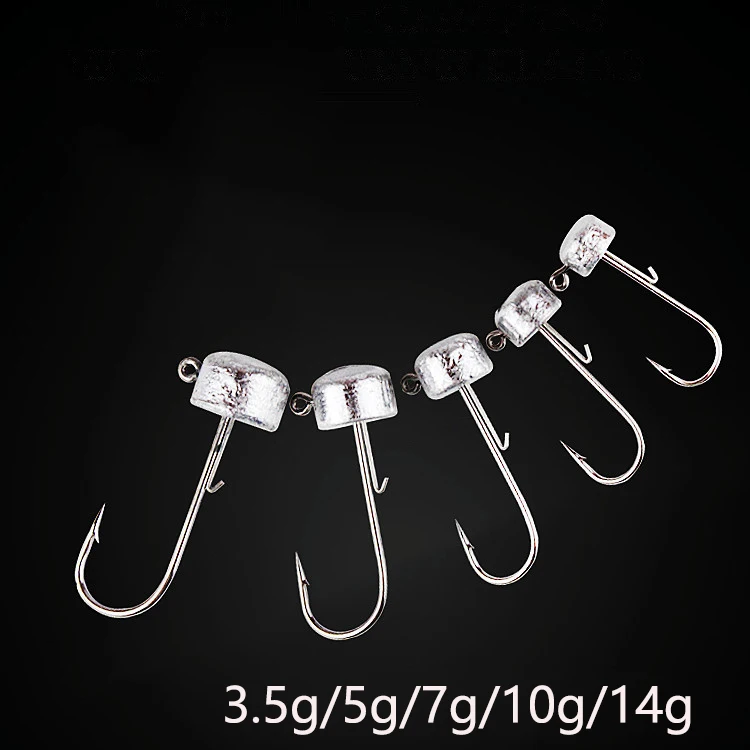 Taigek Bulk Custom Weedless Mushroom Ned Rig Jig Heads Jigs Ned Head ...