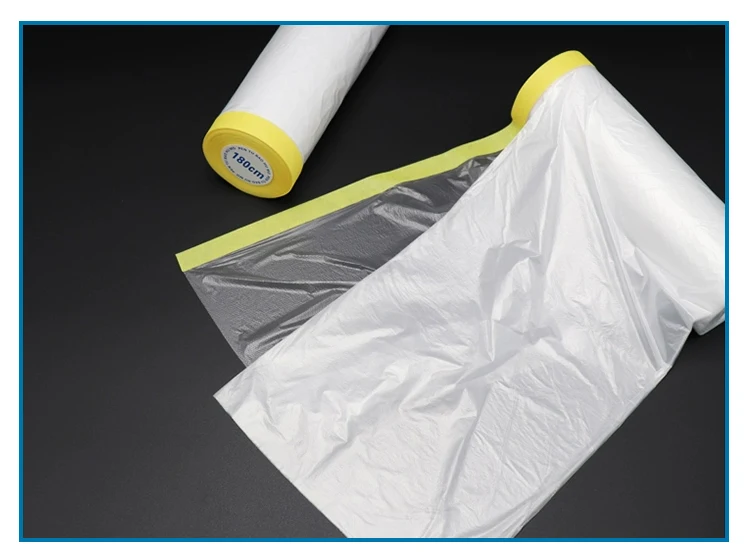 Indoor Pre Taped Masking Film For Painter Protective Spray Pre-taped ...