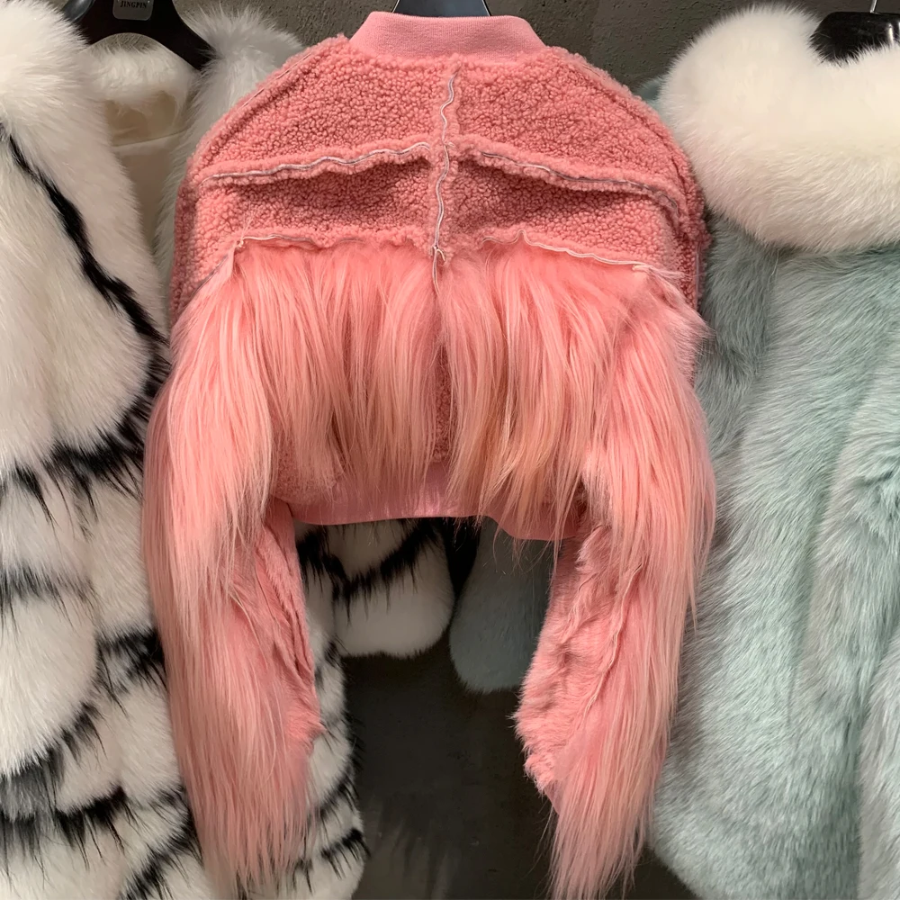 Merino Fur Spliced Gold Fur Jacket Design 2023 New Fashion Fur Jacket ...