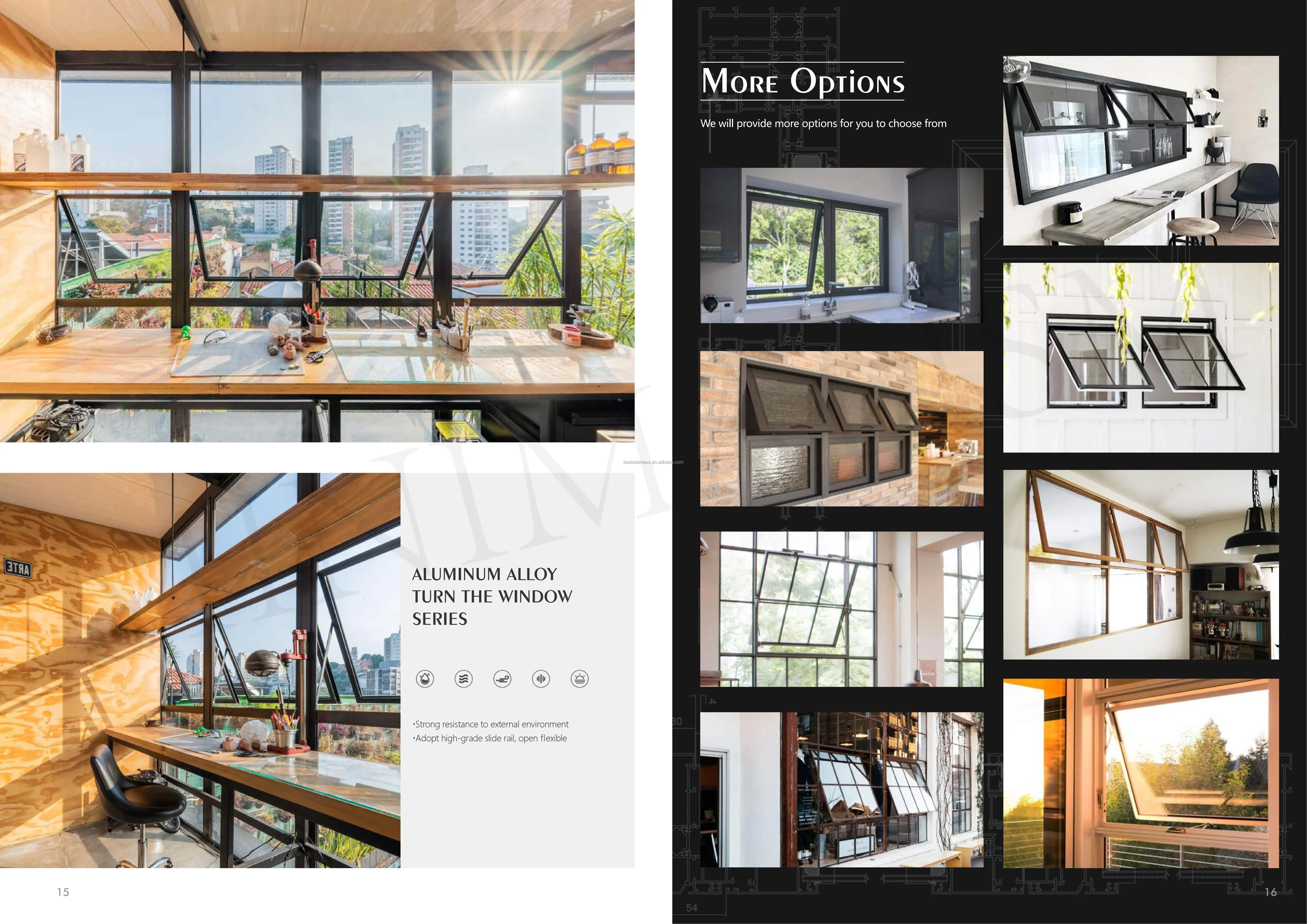 Aluminum Hurricane Impact Windows Soundproof Glass Windows Energy ...