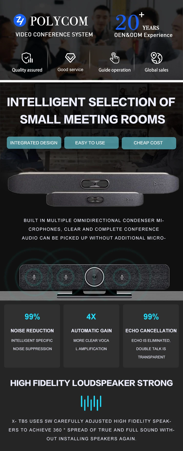 Advanced Microphone Design Two-way Stereo Speakers 4k Video Studio ...