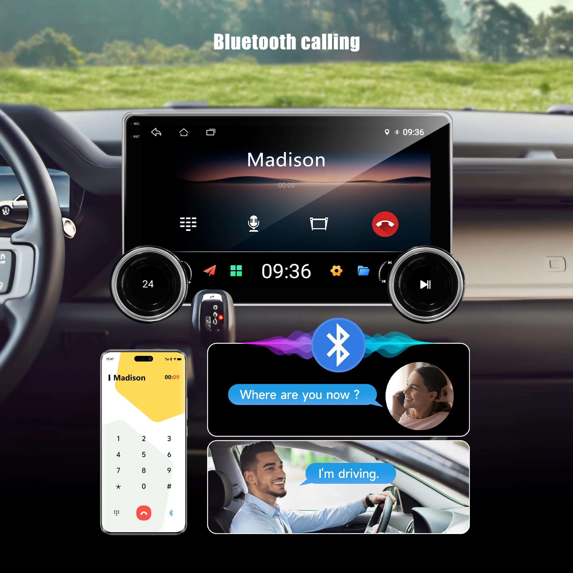 Android Multi-Ul Car Multimedia Player Android Auto Mirror Link AudioBT ...