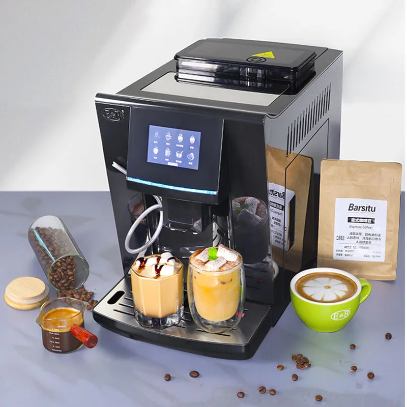 Fully automatic commercial steam milk bubble American touch screen ...