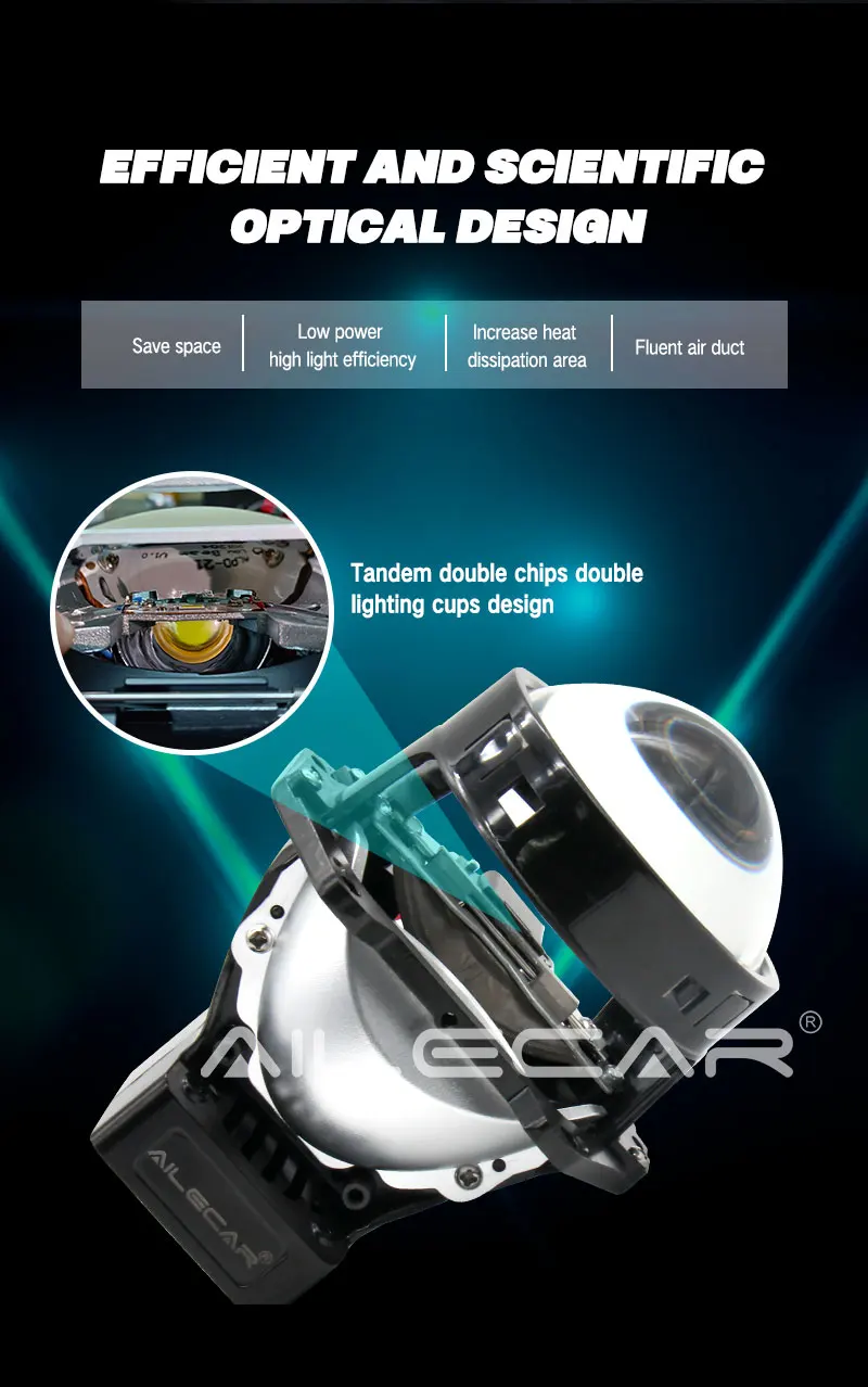 High Power Bi Led Projector Lens For Projector Car Led Headlights ...