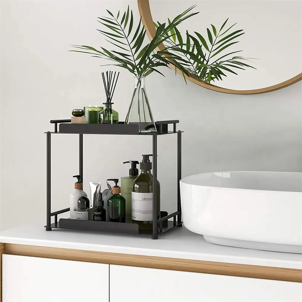 2 Tier Bathroom Organizer Standing Rack Countertop Cosmetic Storage ...