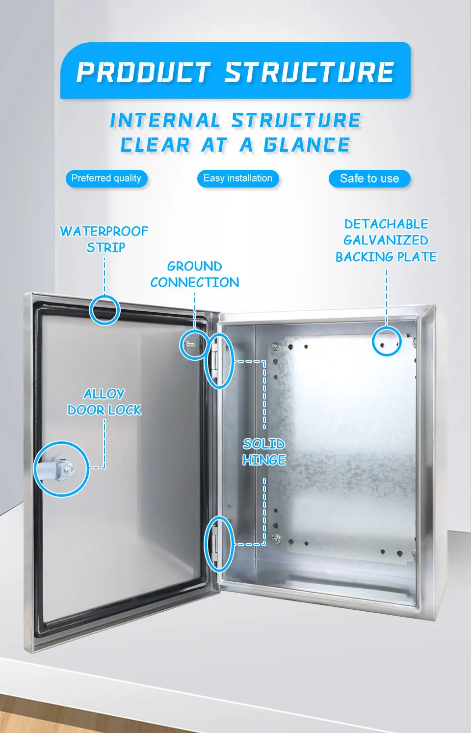 304 Stainless Steel Electrical Enclosures - IP66 Rated