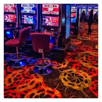 Fire Resistance Luxury Pattern Wall To Wall Casino Carpet Custom Design ...