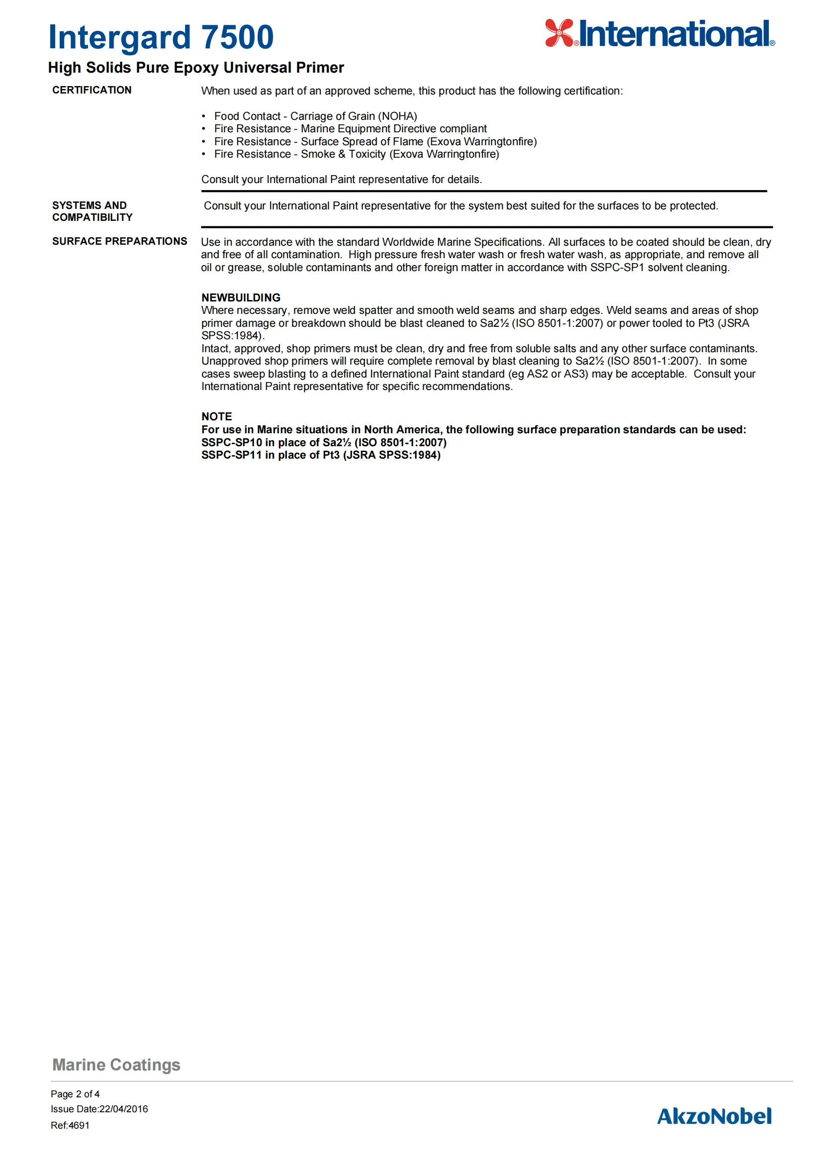 Akzonobel-pintura Internacional Intergard 7500 - Buy Aluminio Epoxi ...