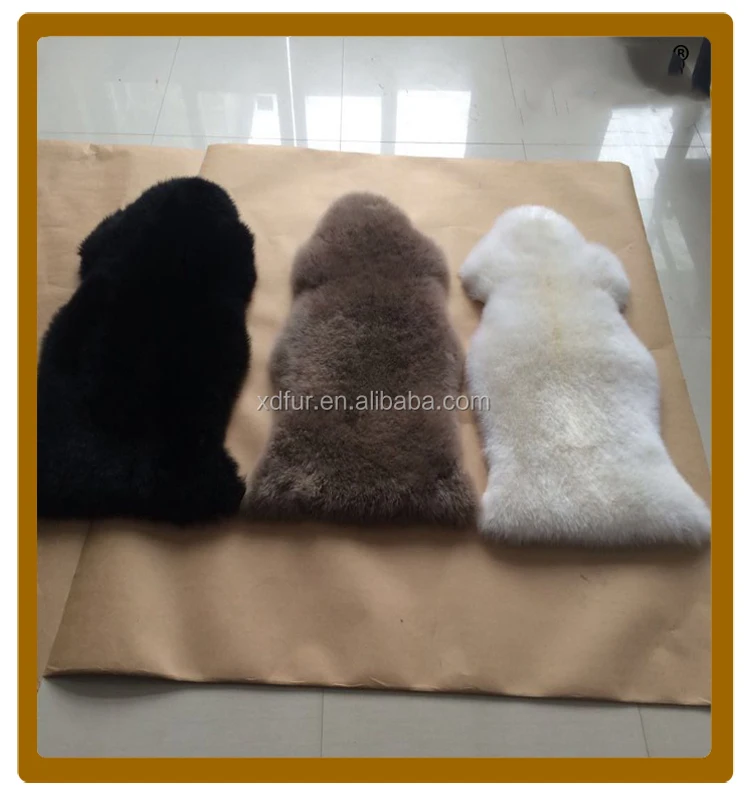 Single Pelt Long Hair Sheepskin Fur Rugs and Carpets Real Lamb Skin ...