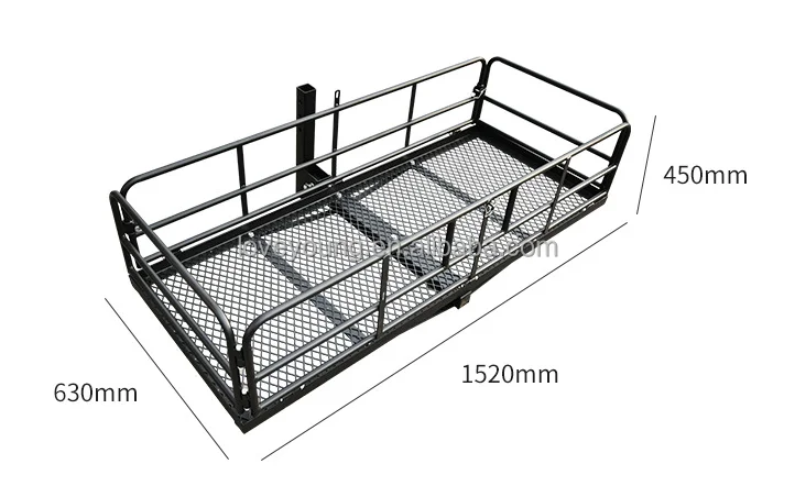 High Side Car Rear Luggage Rack - Foldable Hitch Mount