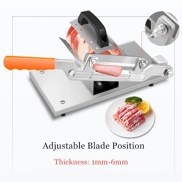 Stainless Steel Beef Mutton Roll Manual Frozen Meat Slicer Meat Cutter ...