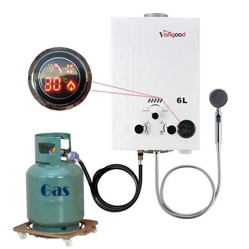 Vangood Indoor Zero Pressure Open Flue Type Tankless 6l Instant Gas ...