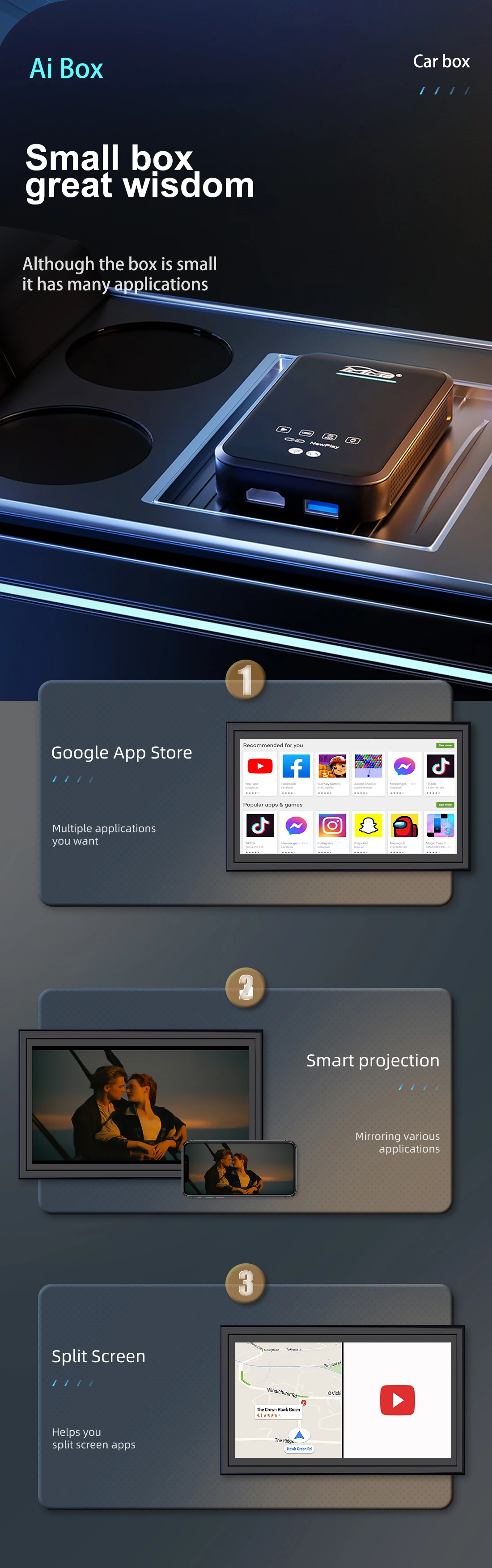 Smartbox Wireless Apple Carplay Ai Box For Youtube Netflix Mmb Android ...