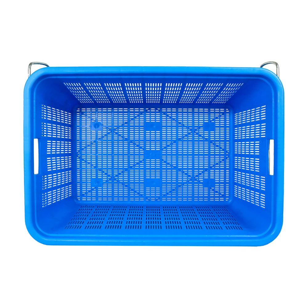 Heavy Duty Mushroom Plastic Basket Pp Storage Crate With Handle Fruit ...