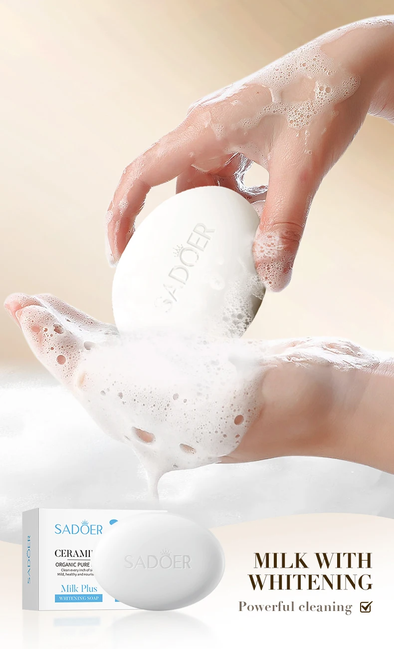 OEM SADOER Private Label Milk Organic Natural Whitening Bath Wash Oil Control Cleansing Skin ...