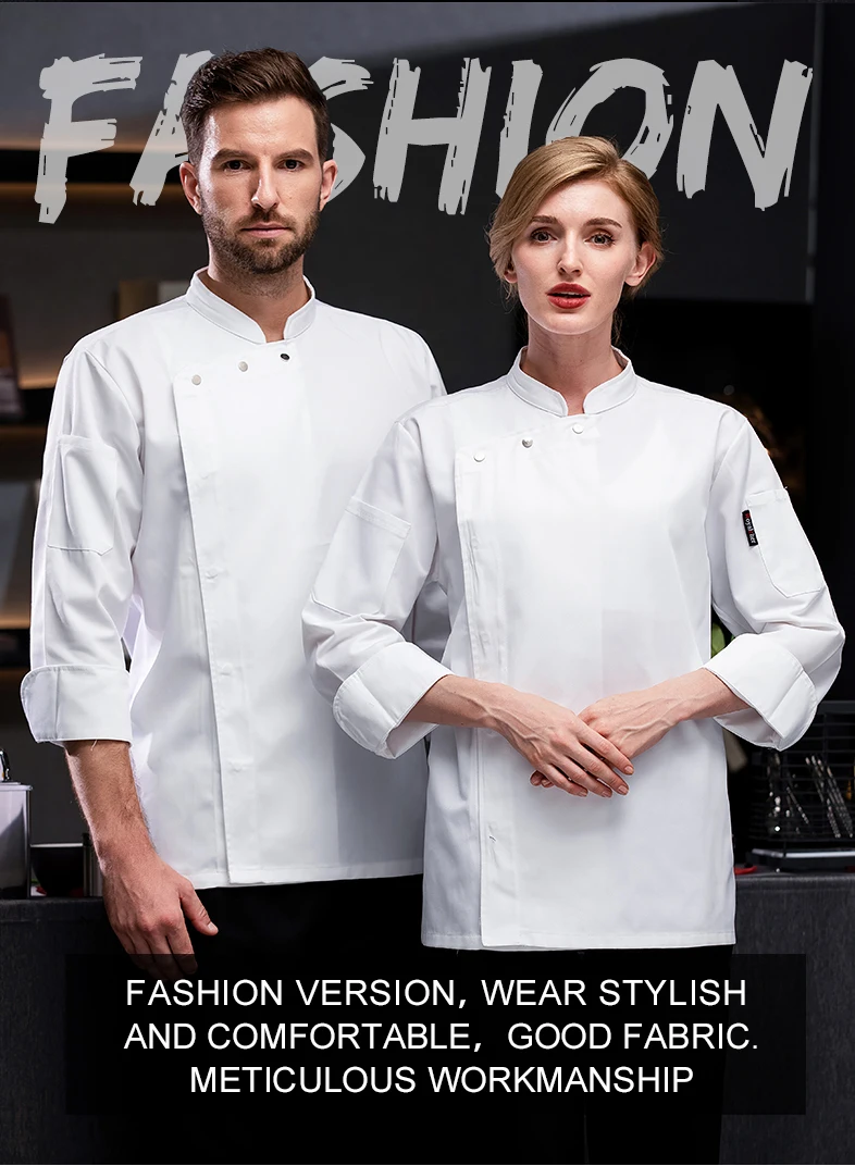 Chef Jacket Japanese Restaurant Uniform For Waitress Kitchen Working ...