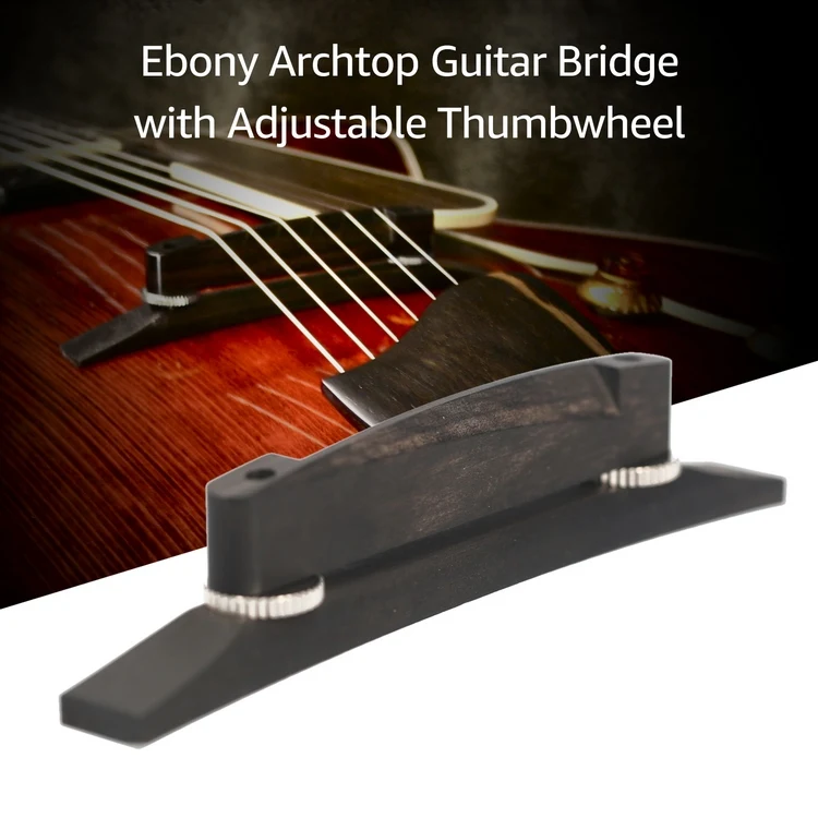 Jazz Guitar Bridge Floating Archtop Bridge With Adjustable Thumbwheel ...
