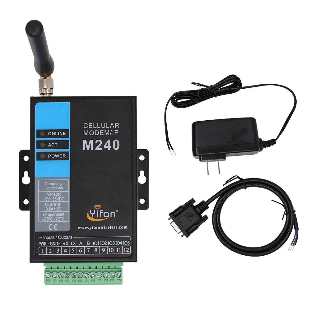 M240 V4 Smart Industrial Gateway - 3G 4G I/O ADC Serial to TCP/IP