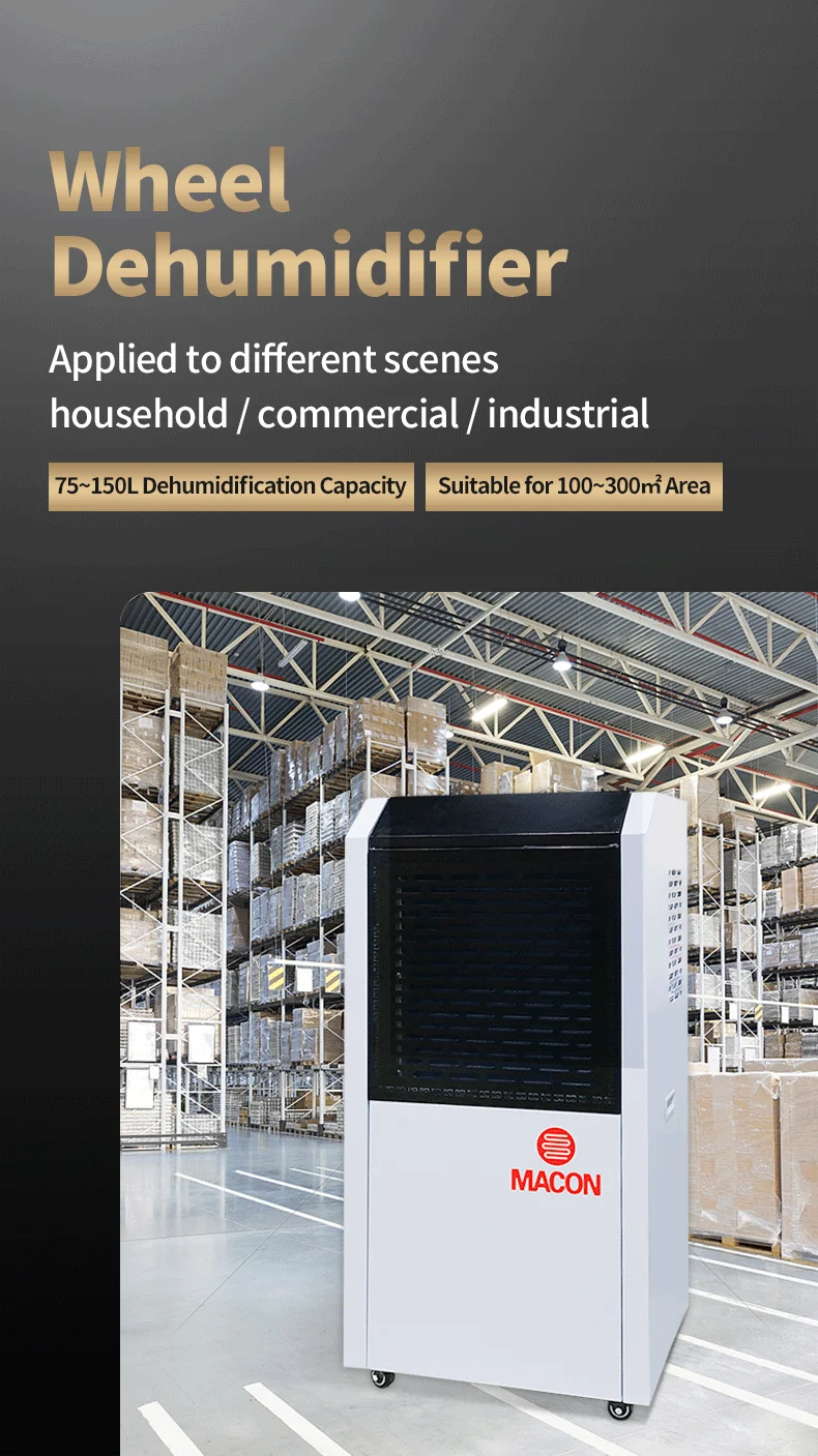 Dehumidifier Commercial 120l/day Portable Wheels Industrial Greenhouse ...
