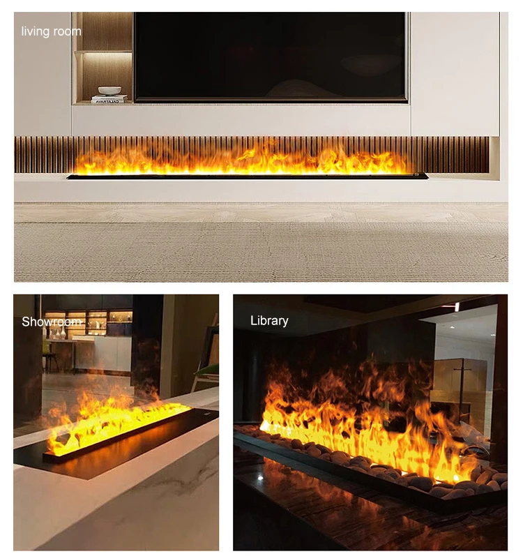 Customized Ambient Lighting RGB 3D Humidifier Fireplace APP Control ...