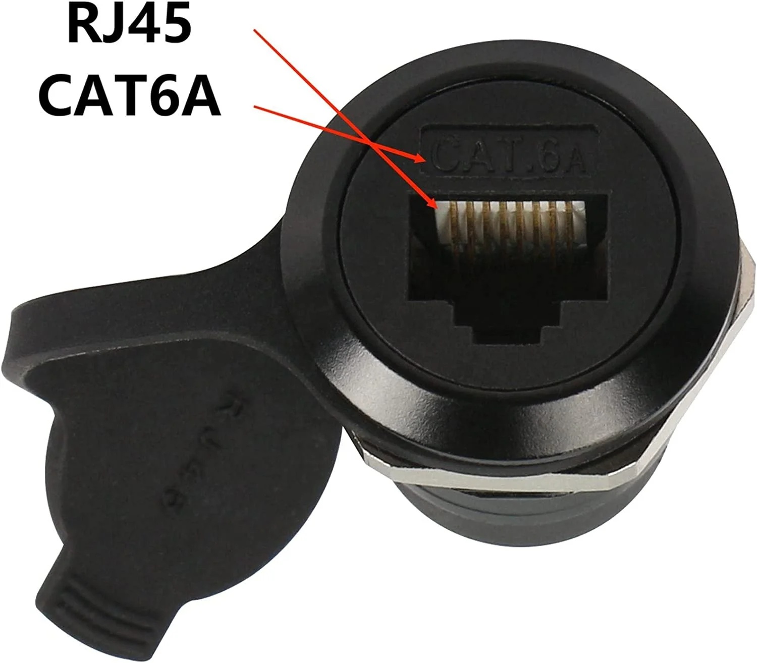 Rj45 Shielded Panel Mount Coupler Cat6a Female To Female Pass Through ...