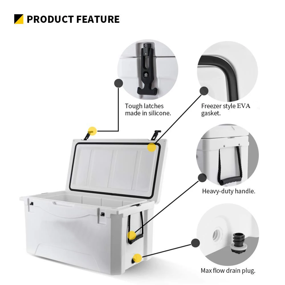 110L Heavy Duty Rotomolding Ice Cooler Box for Car & Camping