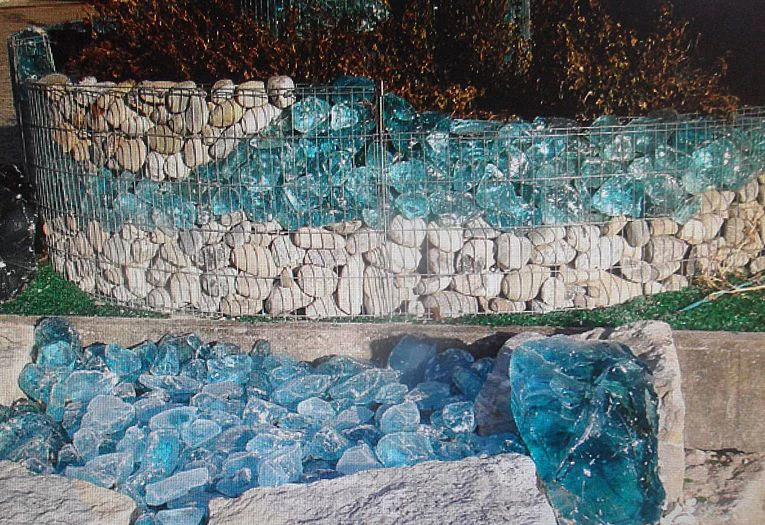 Garden Gabions Slag Glass Rocks for Sale - Decorative Landscaping