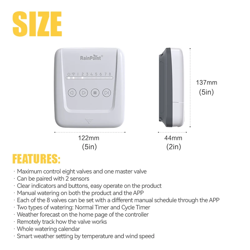 8 Station Smart Watering Controller Sprinkler Controller For Irrigation ...