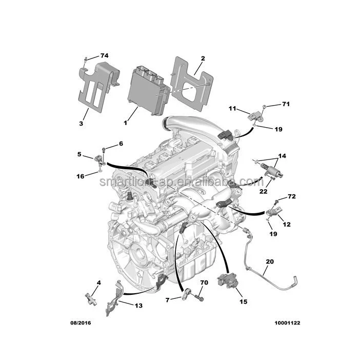 Solenoid Valve Breather Tube 9804910380 for Peugeot 3008, 207, RCZ ...