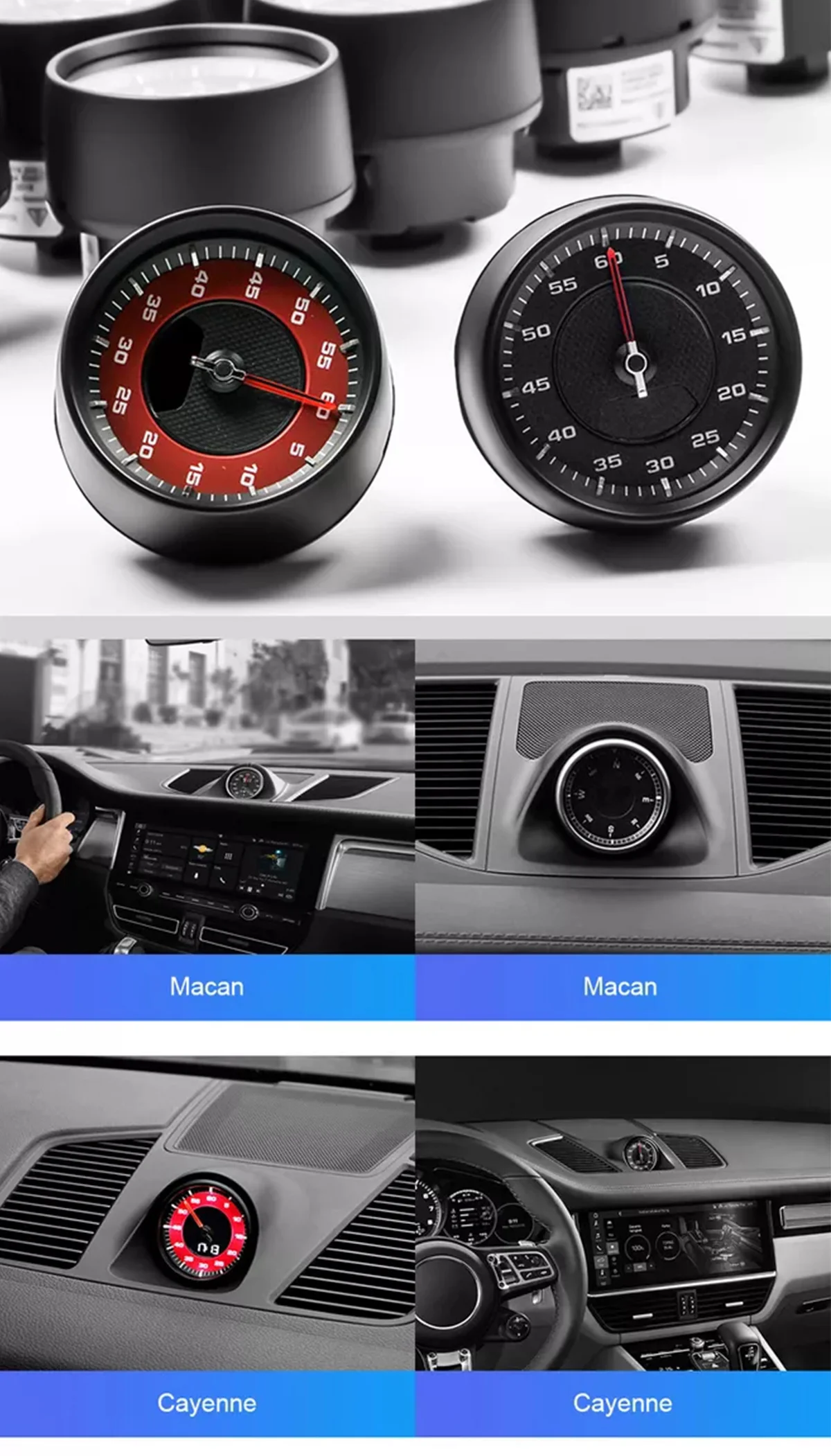 Hot Sell Speedometer Clock Stopwatch Interior Modification Compass For ...