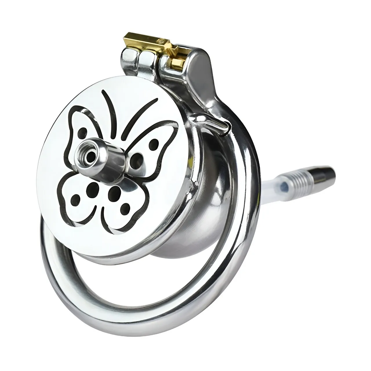 2024 New Male Chastity Cage Lock Cock Penis Stainless Steel Urethral ...
