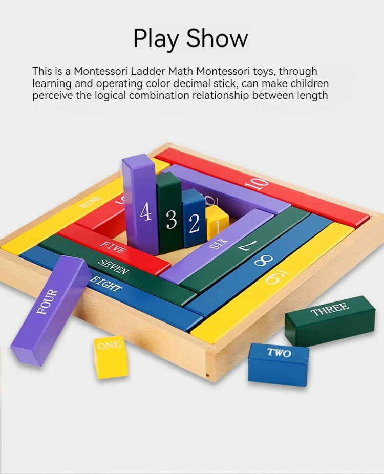 Chcc Montessori Early Childhood Math Teaching Aids Colorful Decimals ...