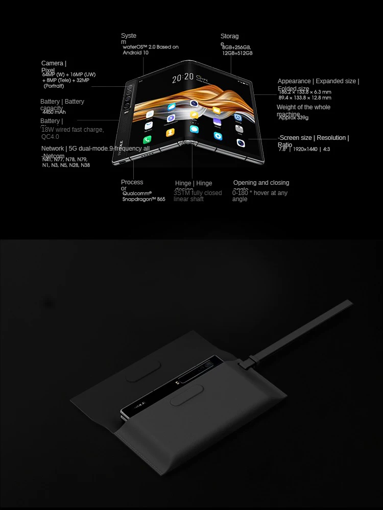 ROYOLE Flexpai2 8GB+256GB - Foldable Screen Mobile