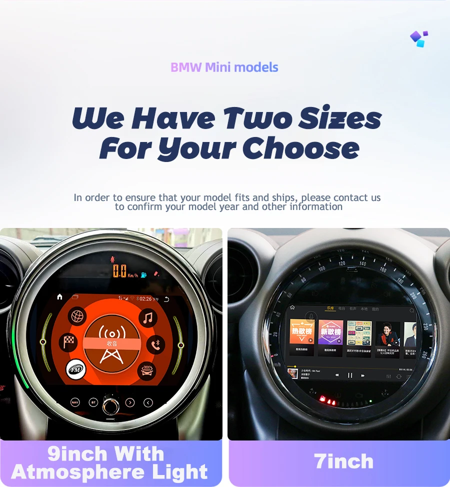 9inch Screen Car Android 12 Multimedia Player for BMW MINI