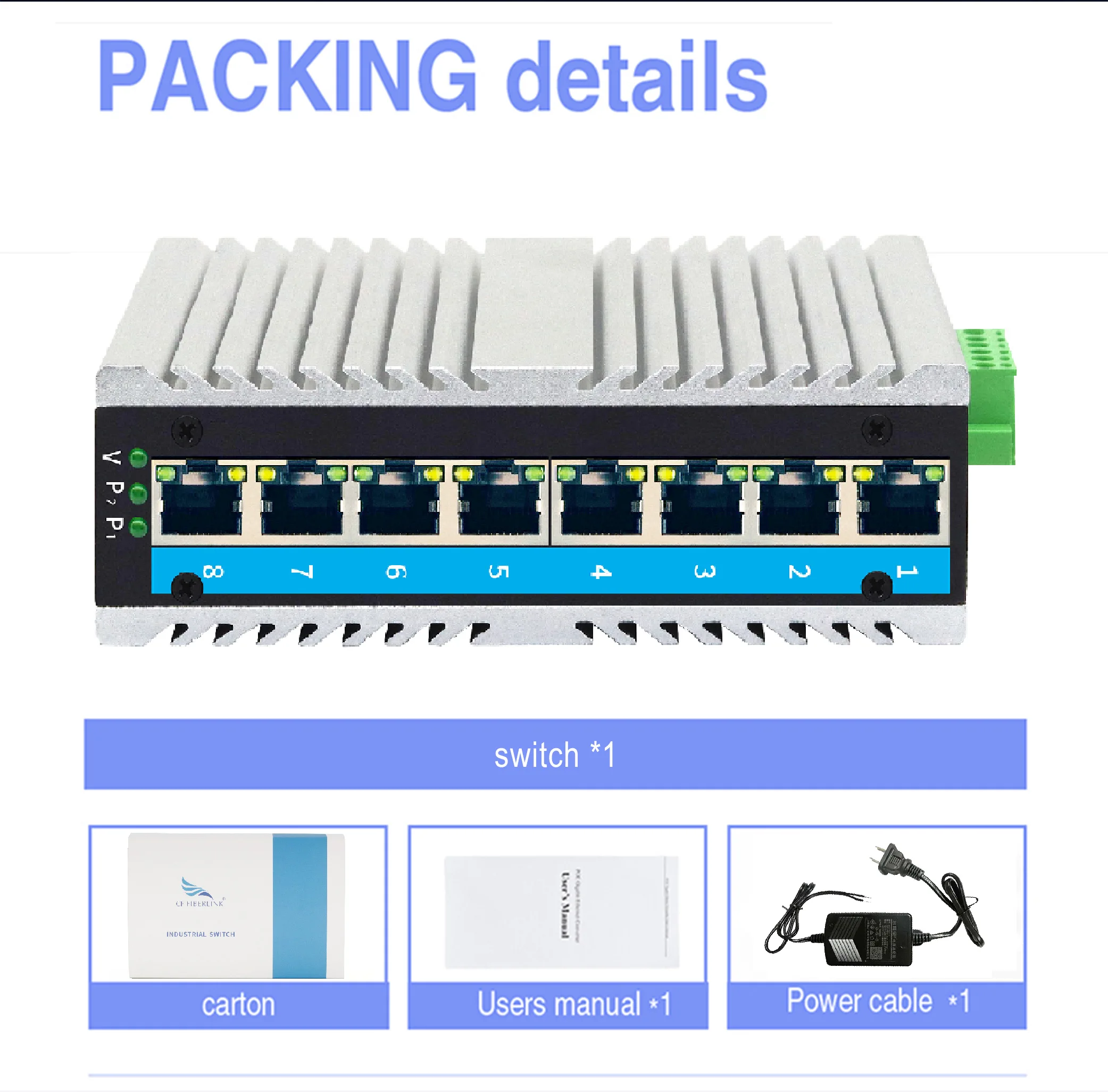 8-port Industrial Ethernet Switch - Reliable Low Power Technology