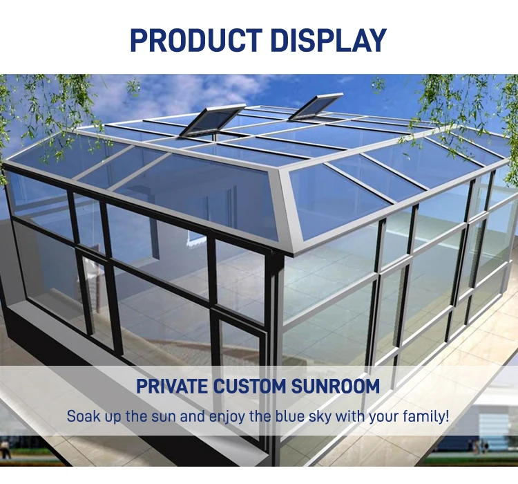 Villa Garden Free Standing Glass House - Sunroom Aluminum Frame