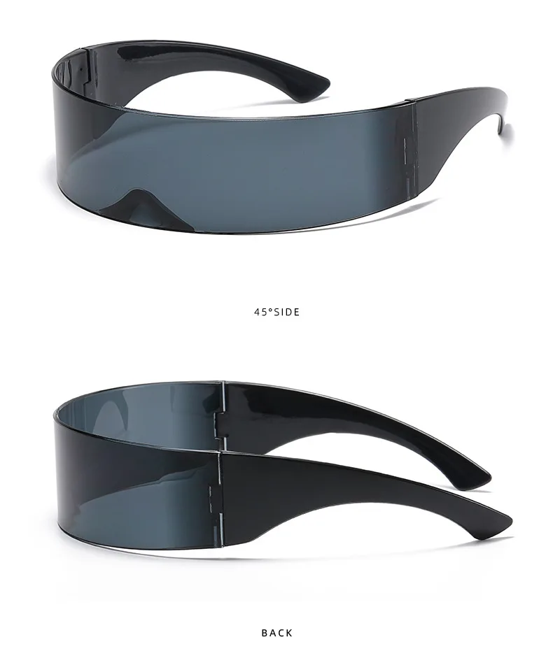 Futuristic Cyclops Cyberpunk Visor Sunglasses with UV400