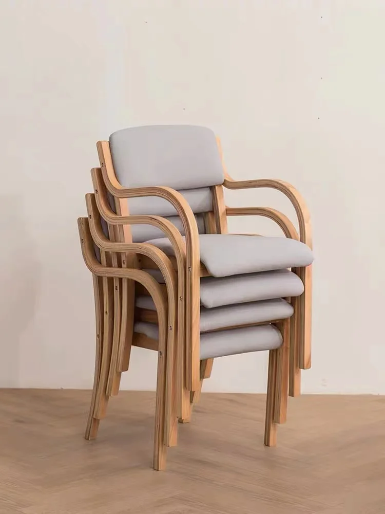 Luxury Stacking Modern Farmhouse Armrest Chair - Nordic Fabric