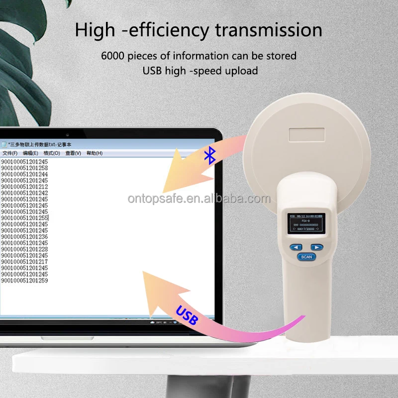 Cmrfid Long Range Horse Microchip Reader Animal Rfid Tag Scanner Fdx-b ...