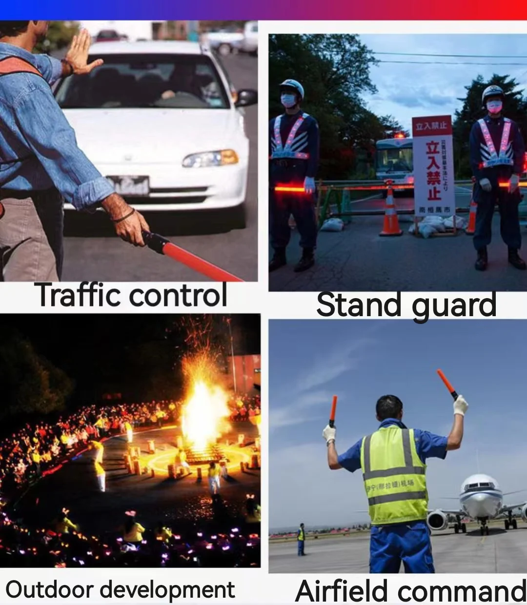 Traffic Safety Baton Fire Emergency Evacuation Light Led Baton - Buy ...