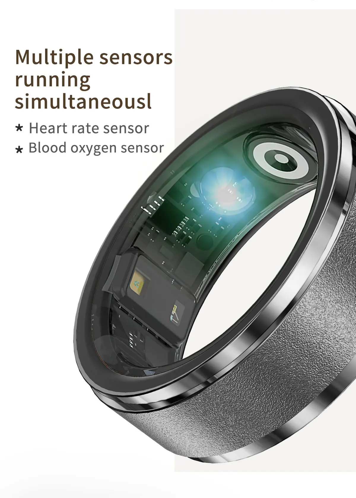 Stainless Steel Smart Health Ring for Men - Sleep & Heart Rate Tracker ODM