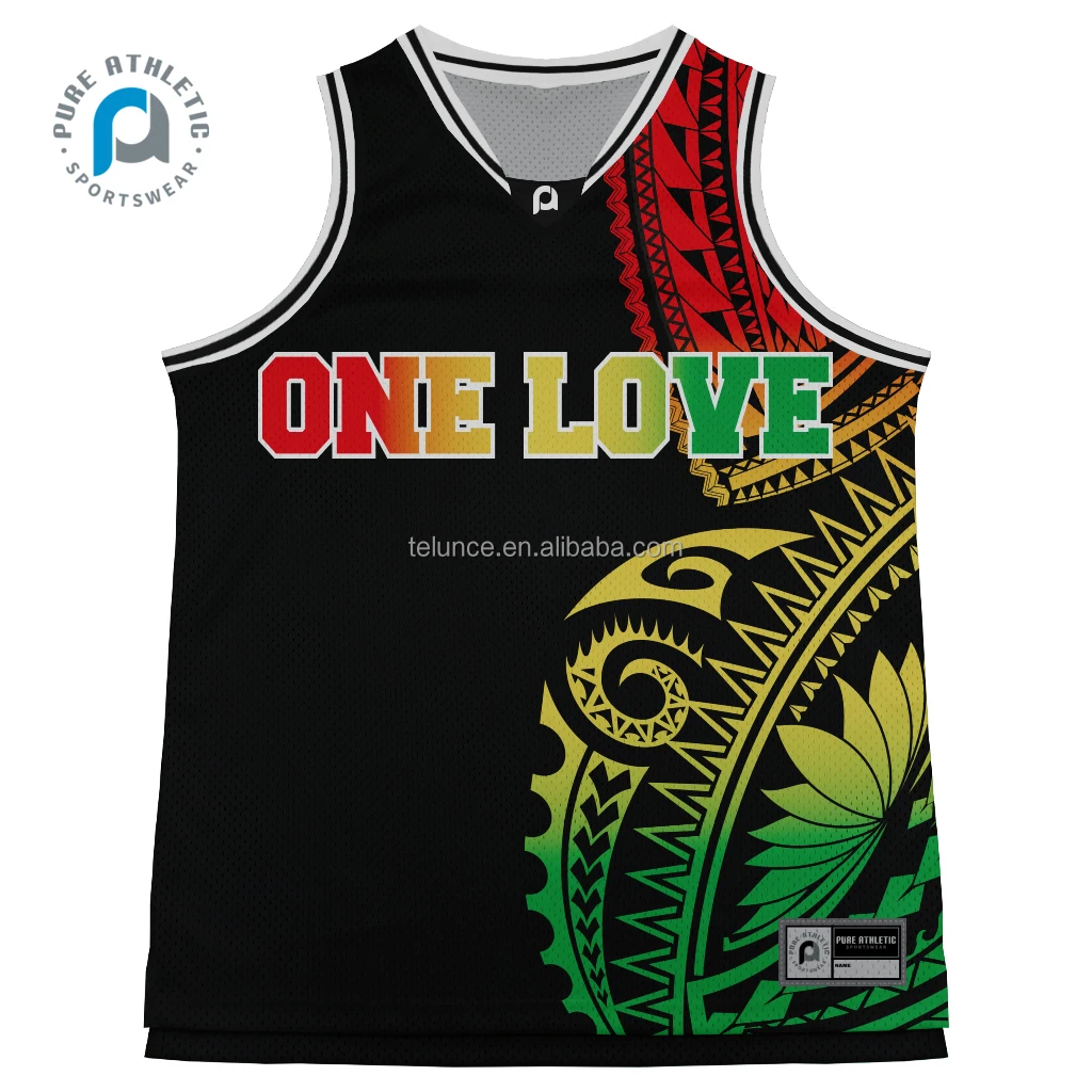 Pure Maori Tattoo Polynesian Pohnpei Design Basketball Singlets