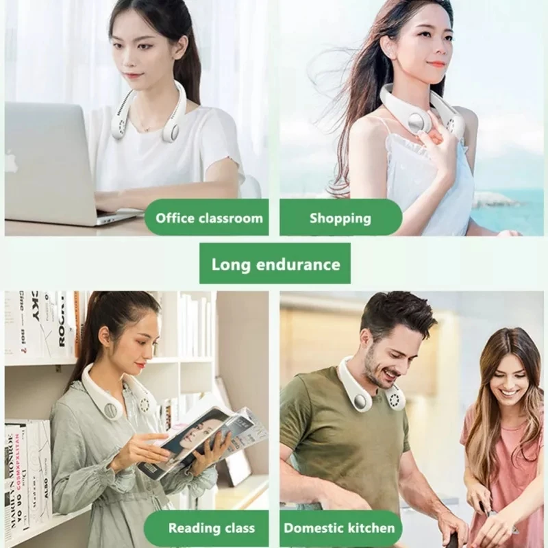 Outdoor Usb Wearable Cooling Mini Personal Necklace Rechargeable ...