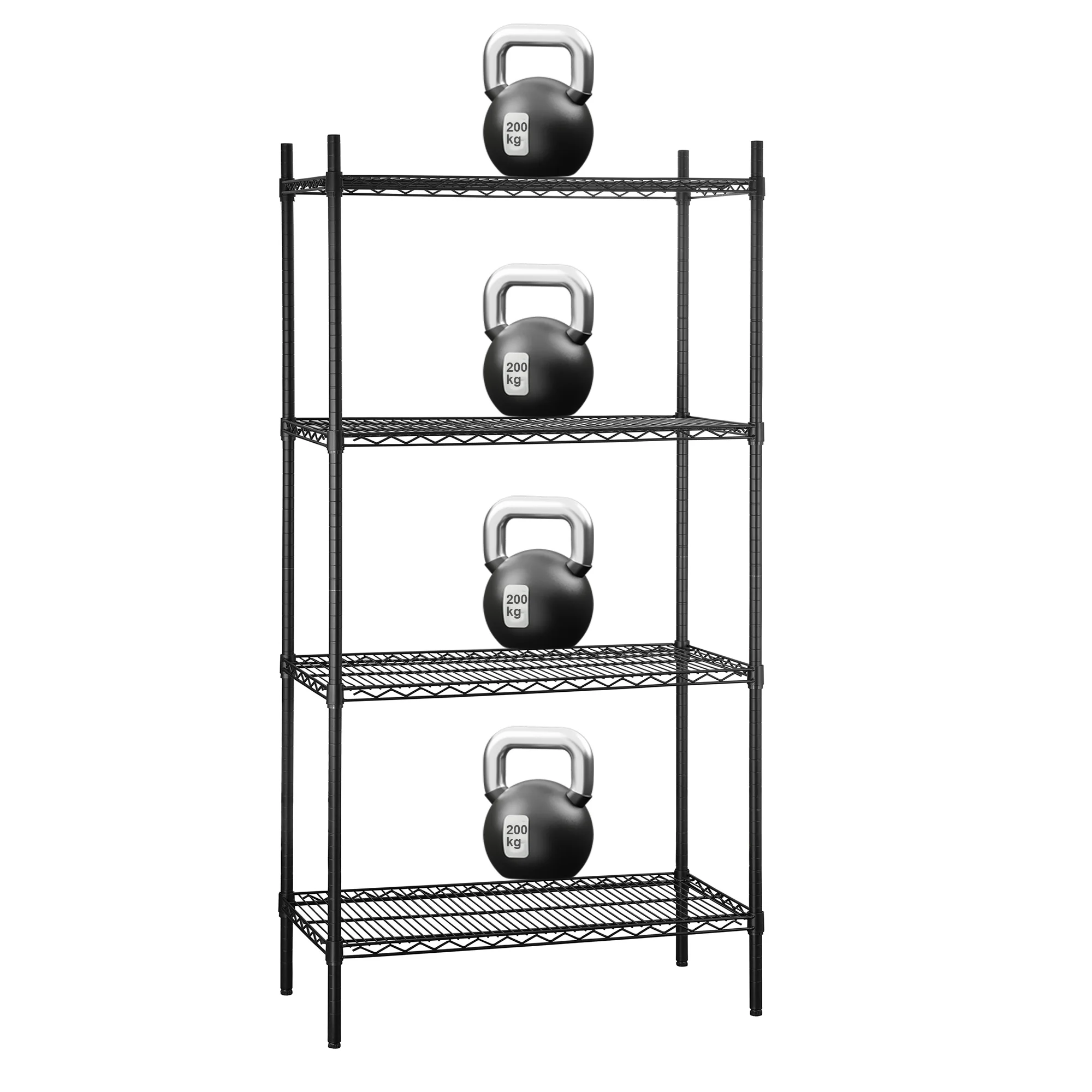 2-tier Stainless Steel Work Table With Chrome Wire Undershelves Wire ...