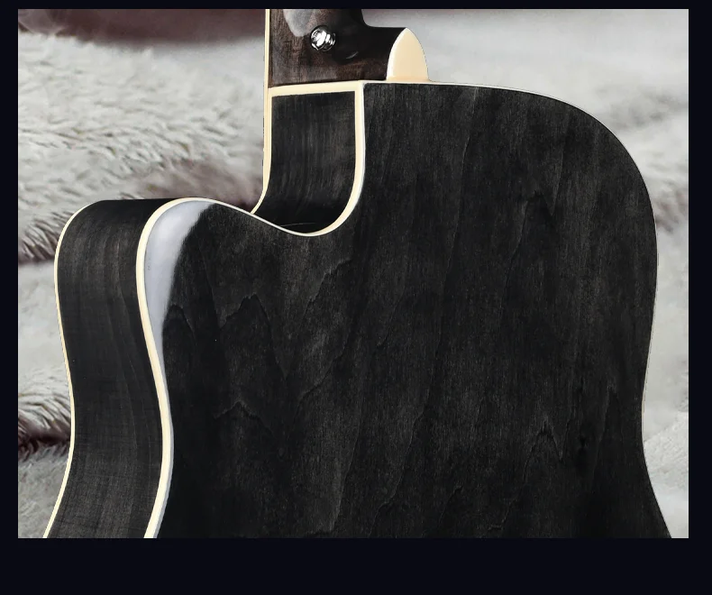 41inch High Gloss Black Cutaway Acoustic Guitar From China Guitar ...