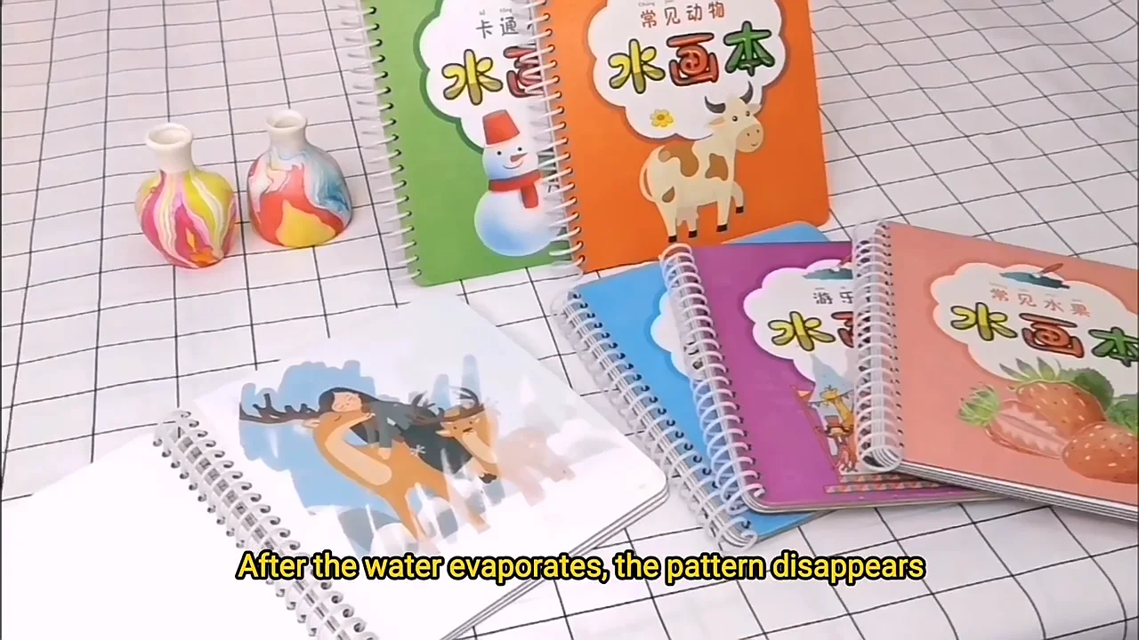 Custom Printed Kids Magic Water Coloring Drawing Book Repeatedly ...