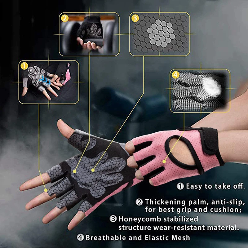 Savior Women and Men Powerlifting Fingerless Gym Exercise Gloves ...
