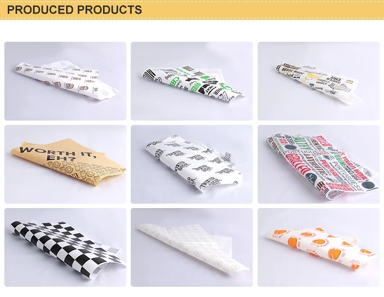 Low Price Sandwich Party Burger Cooked Food Oil-proof Wrapping Paper ...