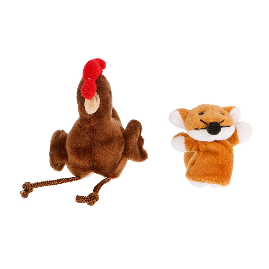 773 2024 Cartoon Theme Cute Animal Plush Finger Puppet Toys For Role ...